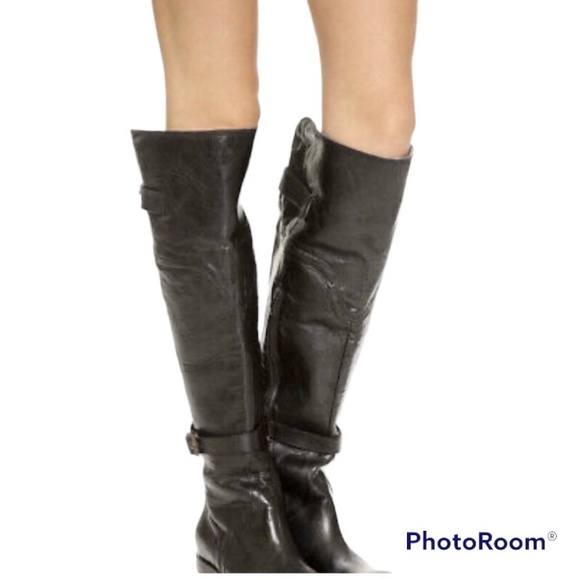 Freebird by Steven | Shoes | Freebird By Steven Quebec Showstopper Knee High Black Distressed ...